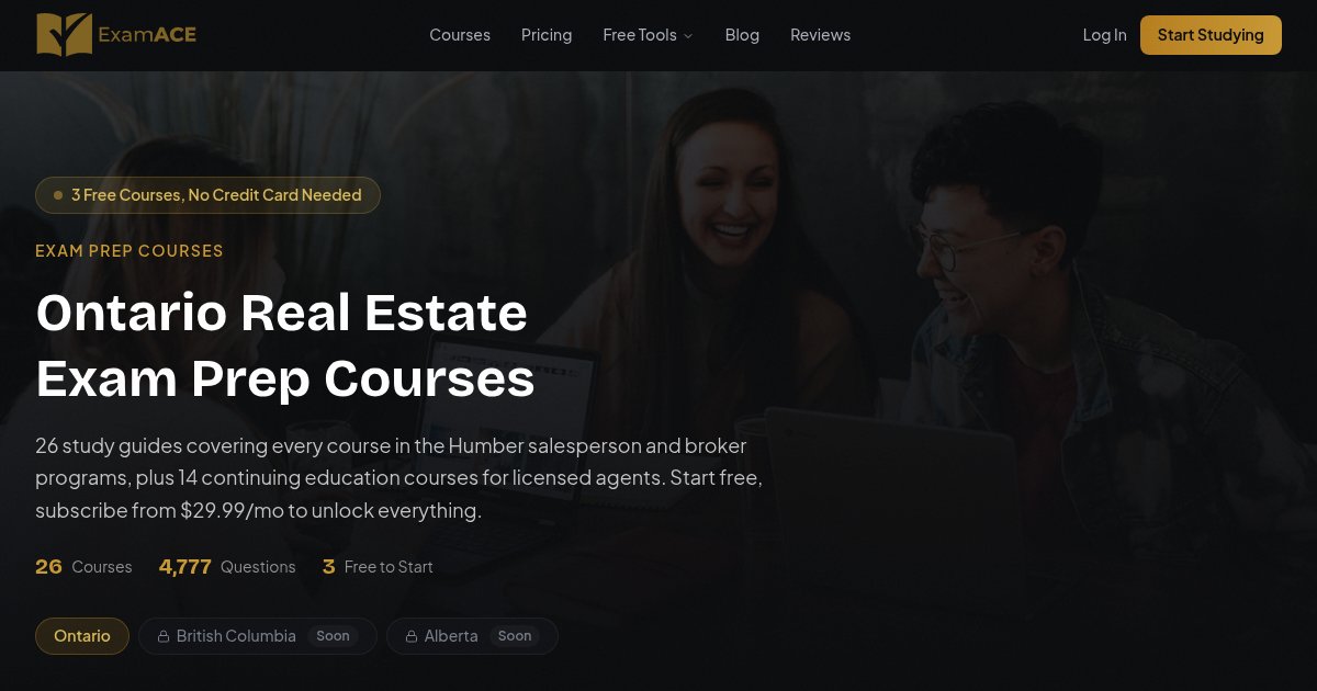 Ontario Real Estate Courses | ExamAce